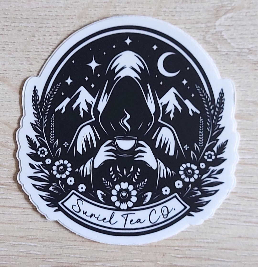 Waterproof Suriel Tea Co Sticker | Cute Reading Gift for Bookworm ...