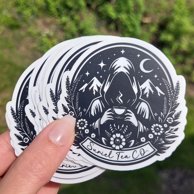 Waterproof Suriel Tea Co Sticker | Cute Reading Gift for Bookworm ...