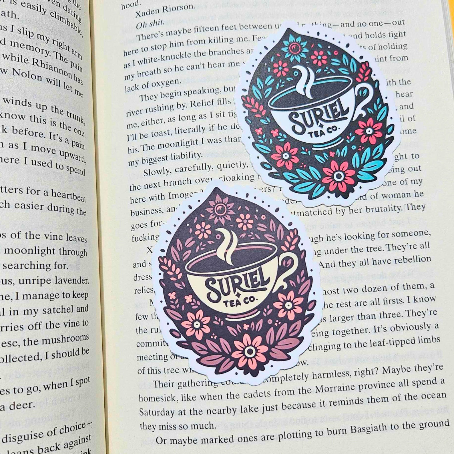 Waterproof Suriel Tea Co Sticker | Cute Reading Gift for Bookworms ...