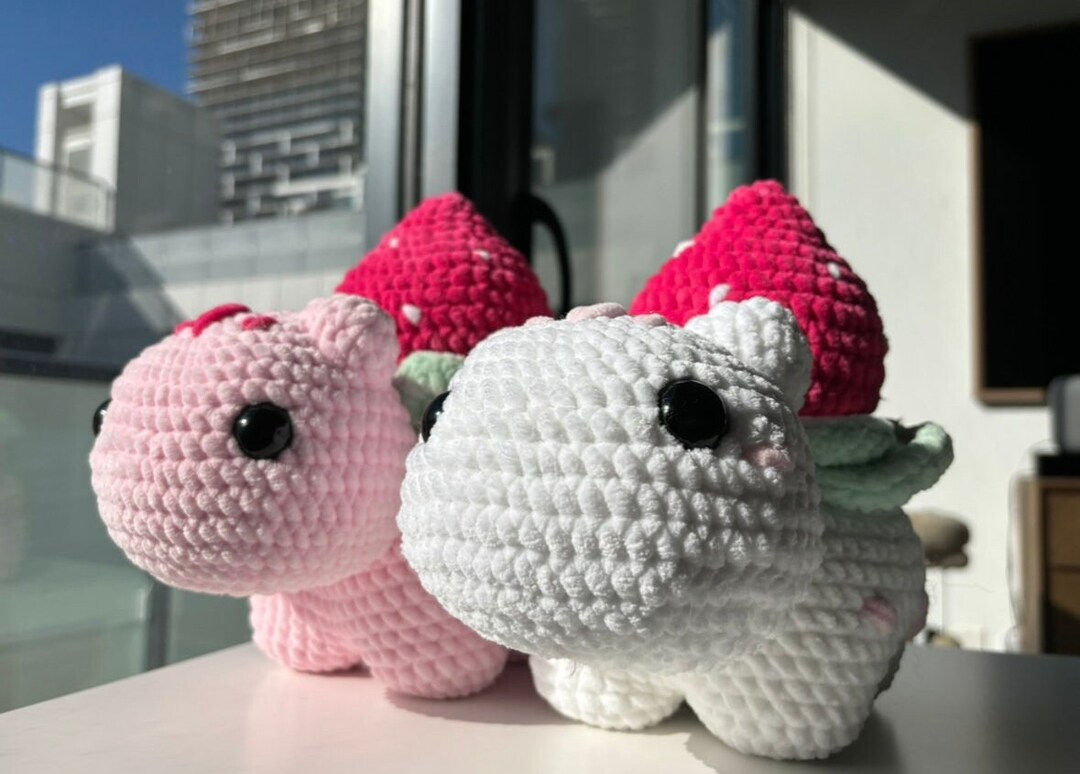 Strawberry Bulbasaur Plush White - Etsy