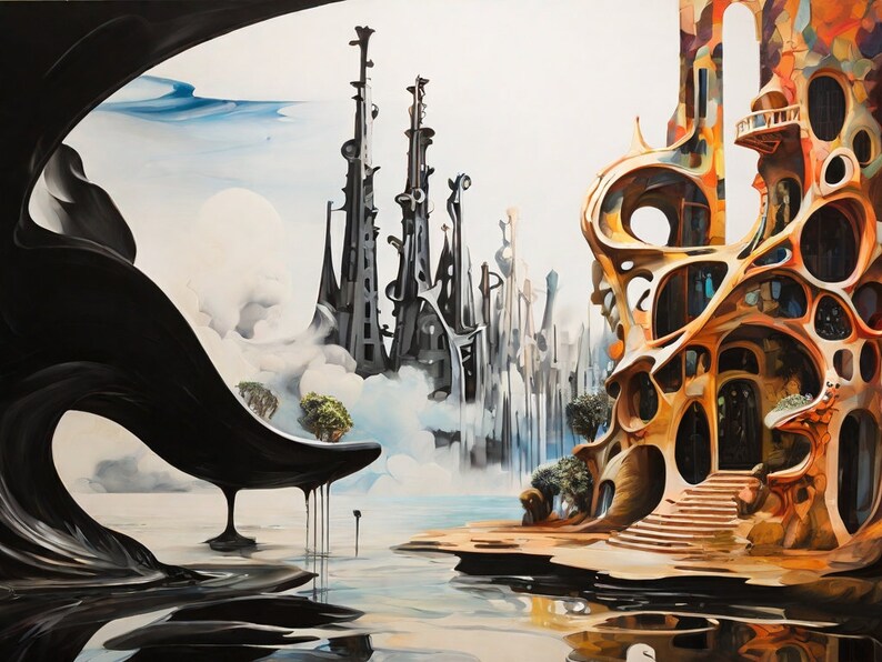 4 Images Antoni Gaudi Meets Salvador Dali - Architecture - Etsy Australia