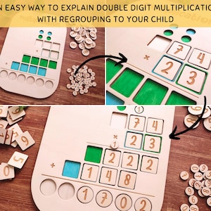 Double Digit Multiplication Laser File, 4th Grade Math Center SVG DXF ...