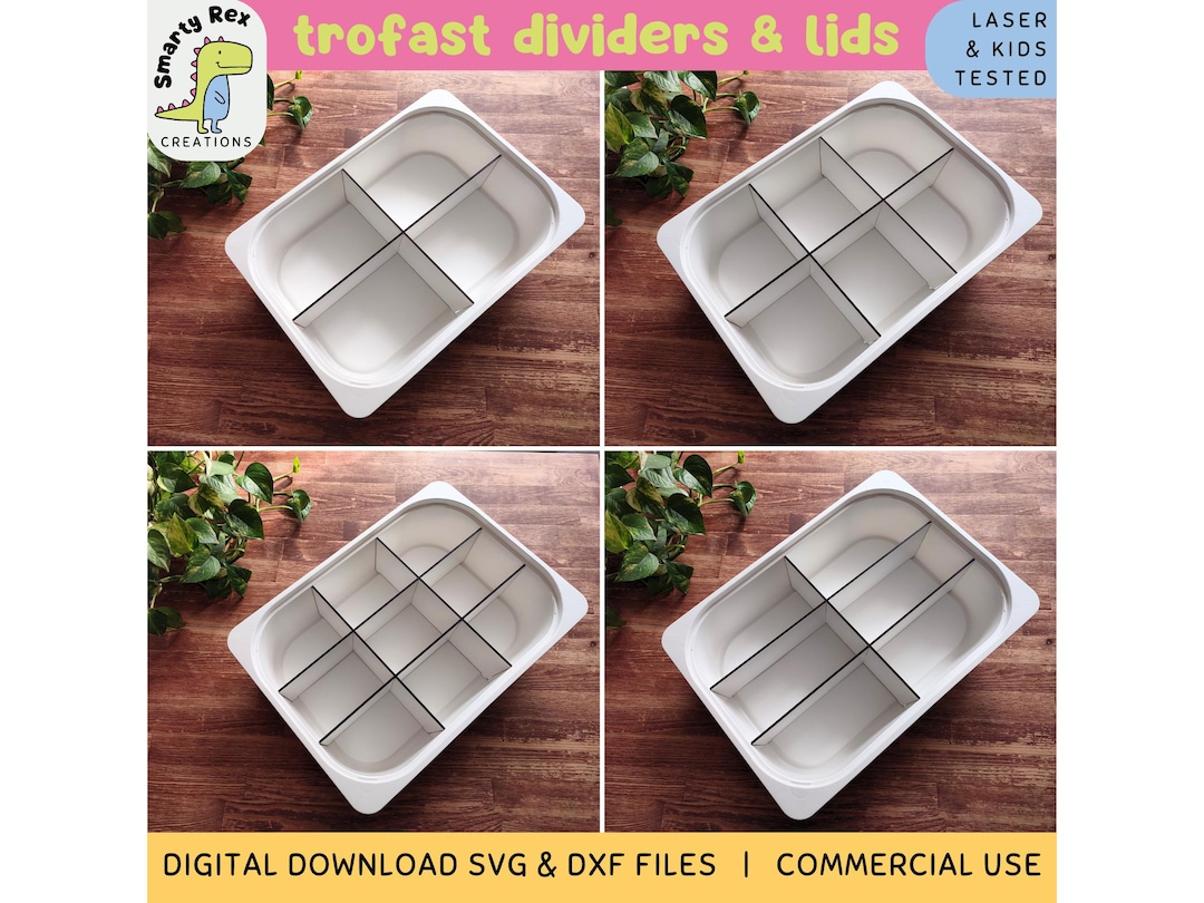 Dividers for Large Trofast Box, Trofast Compartments SVG DXF Files for ...