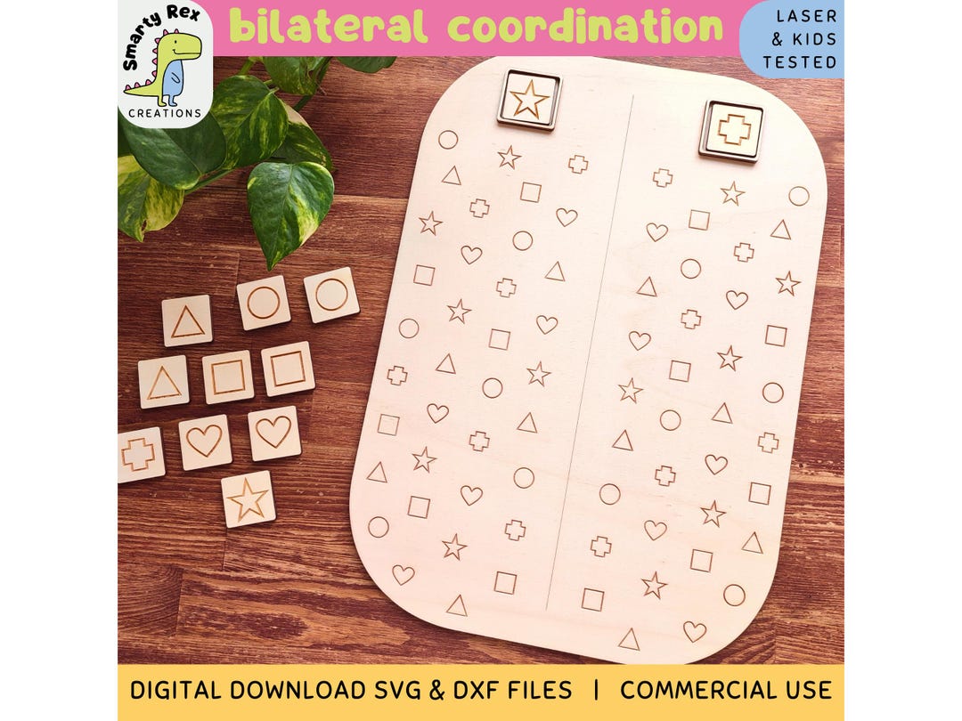 Bilateral Coordination Game for Kids, SVG DXF Files for Laser Machine ...