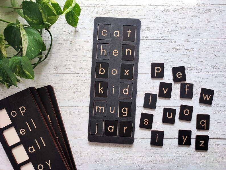 CVC Word Board Laser File, Spelling Practice Board SVG DXF, Early ...