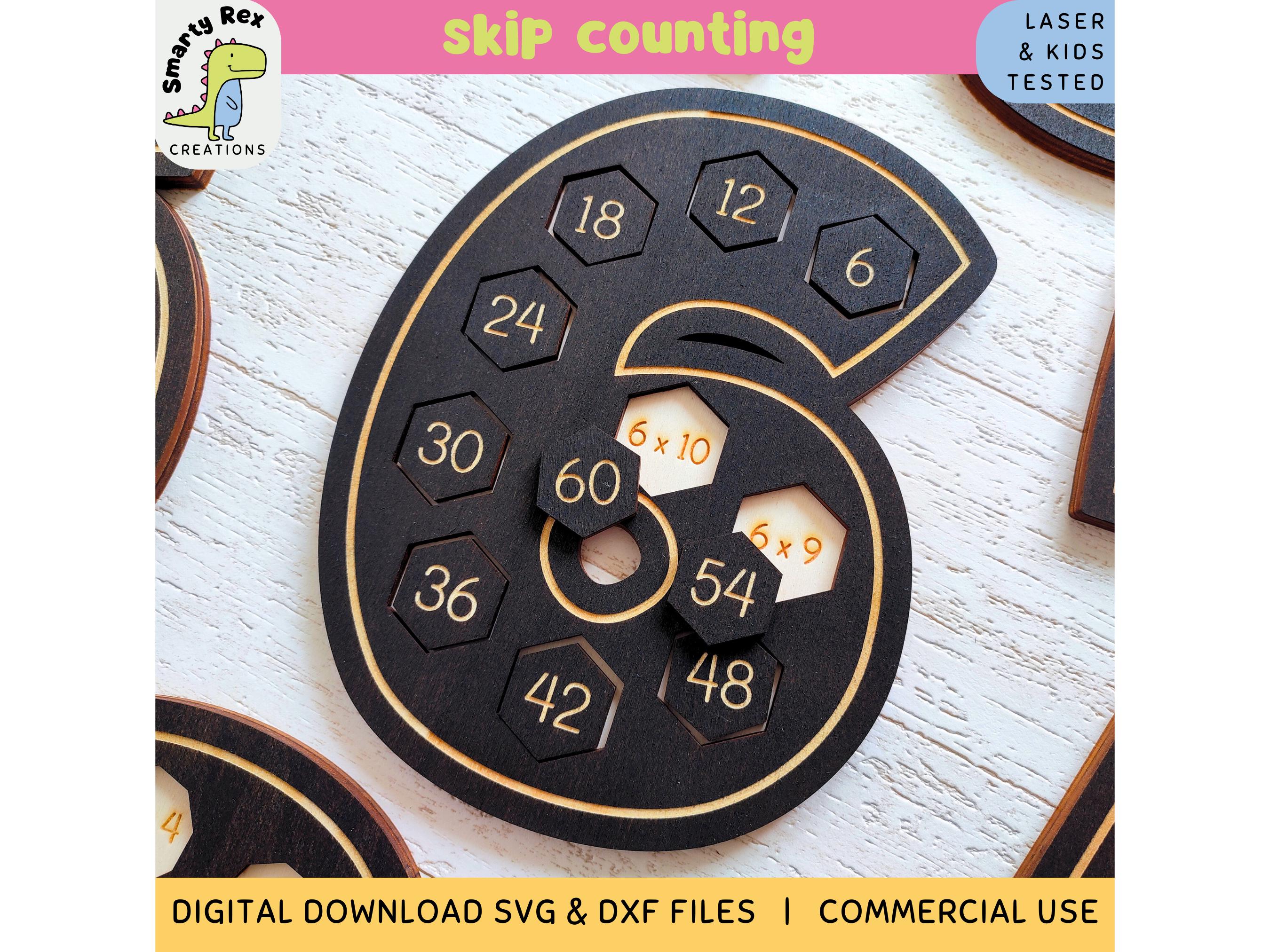 Skip Counting Laser File, Multiplication Fact SVG DXF, Elementary Math ...