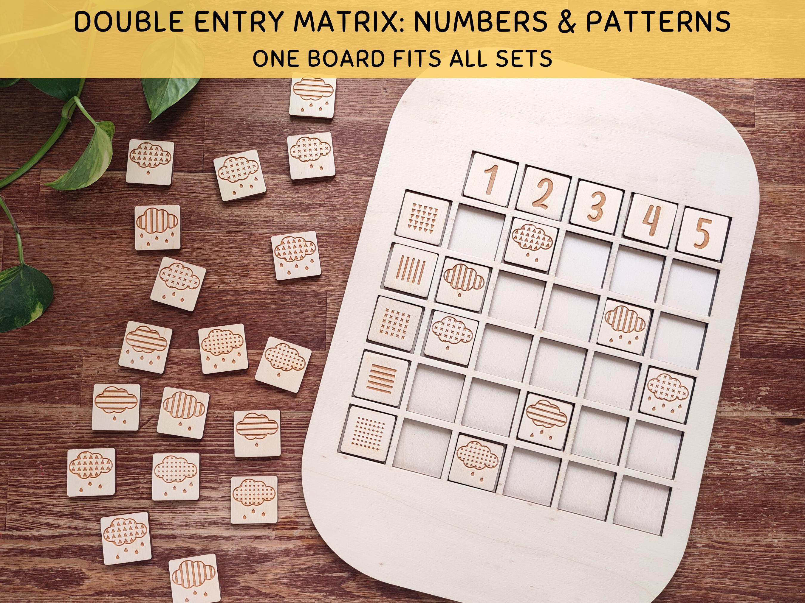 Double Entry Matrix Laser Files, Bundle of Logic Games SVG DXF ...