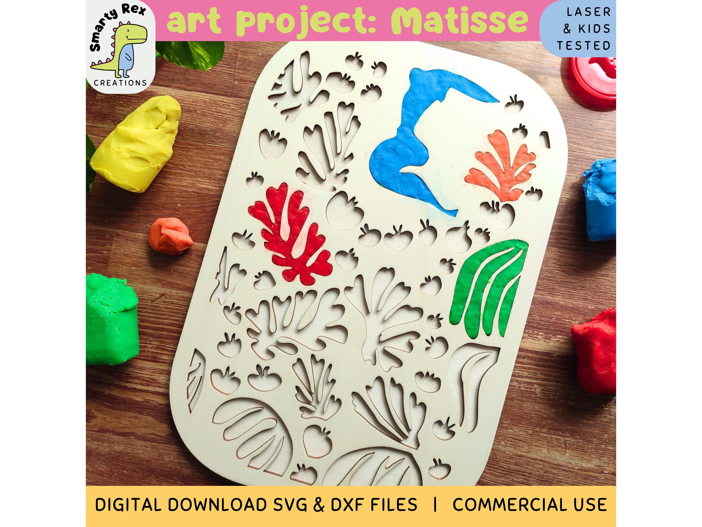 Matisse Art Project Laser Cutting Files, SVG DXF Sensory Table Lid ...