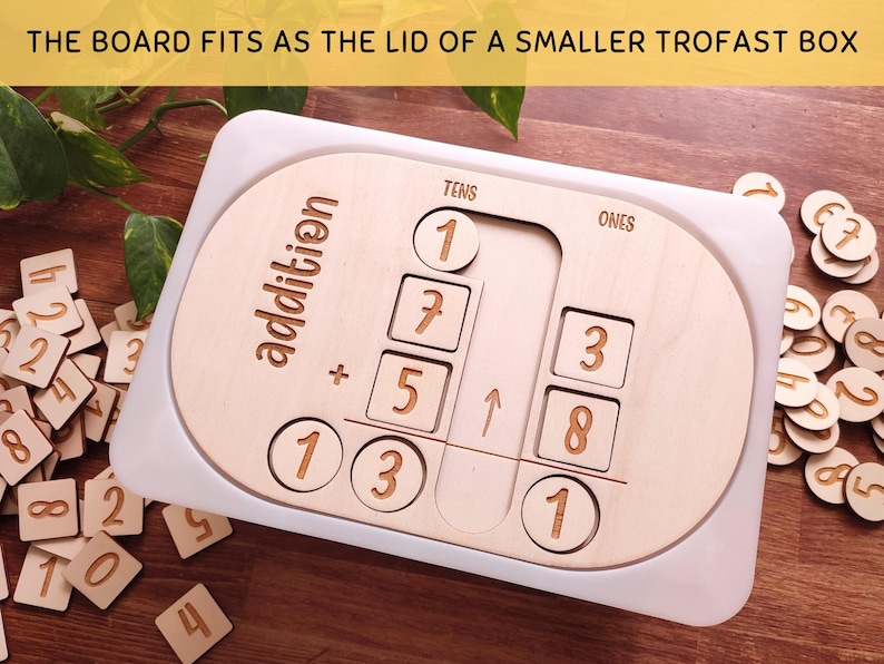 Double Digit Addition Laser File, 2nd Grade Math Center SVG DXF ...