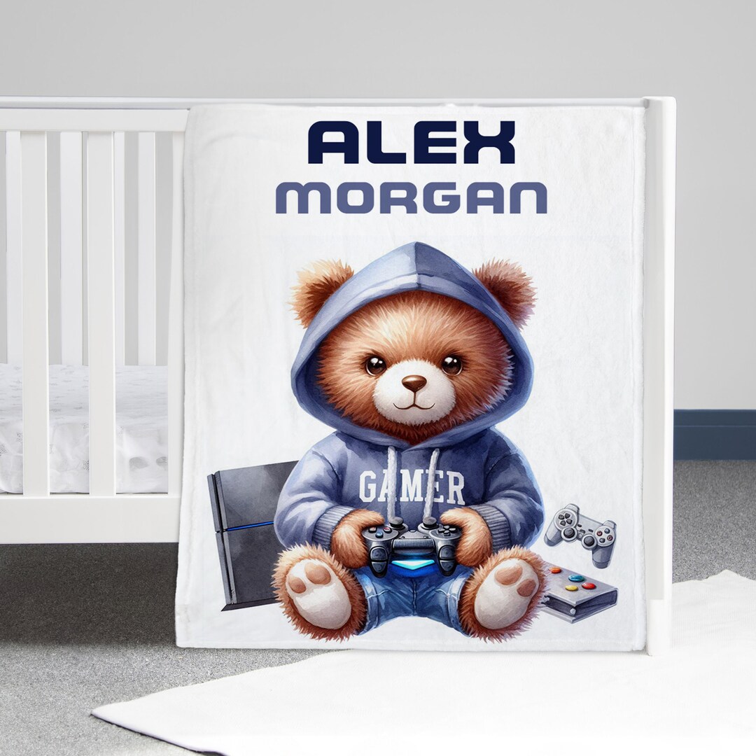 Gamer Baby Blanket, Gamer Baby Gift, Gamer Blanket, Personalized Baby ...