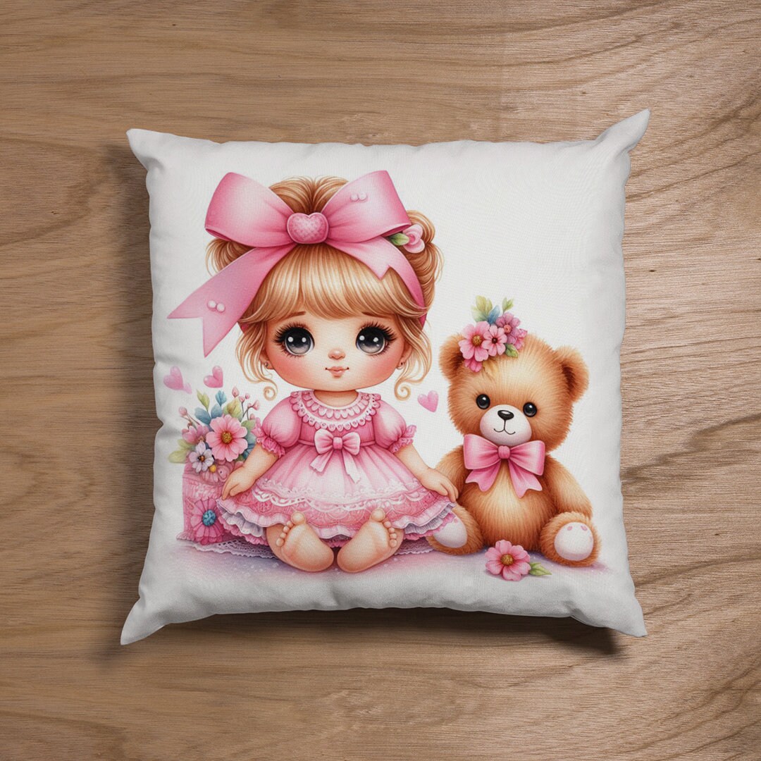 Pink Girl Nursery Pillow, Baby Girl Nursery Decor, Baby Girl Pillow ...