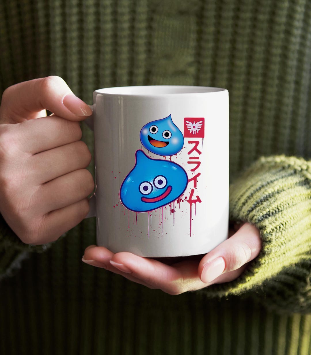 Cute Slime Character Coffee Mug, Gamers,gift for Holidays, Anime ...