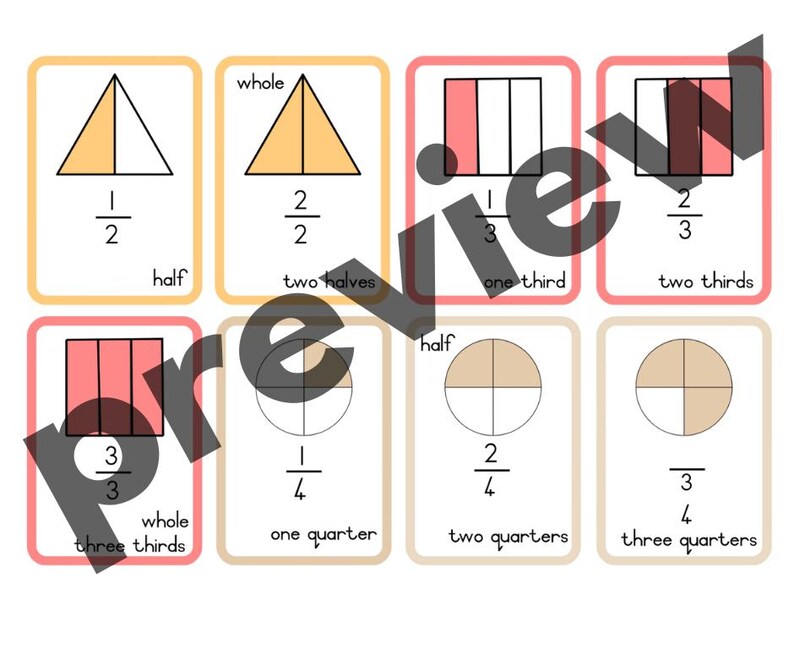 Printable Fraction Card Game | Math Center Activity for Kids | Halves ...