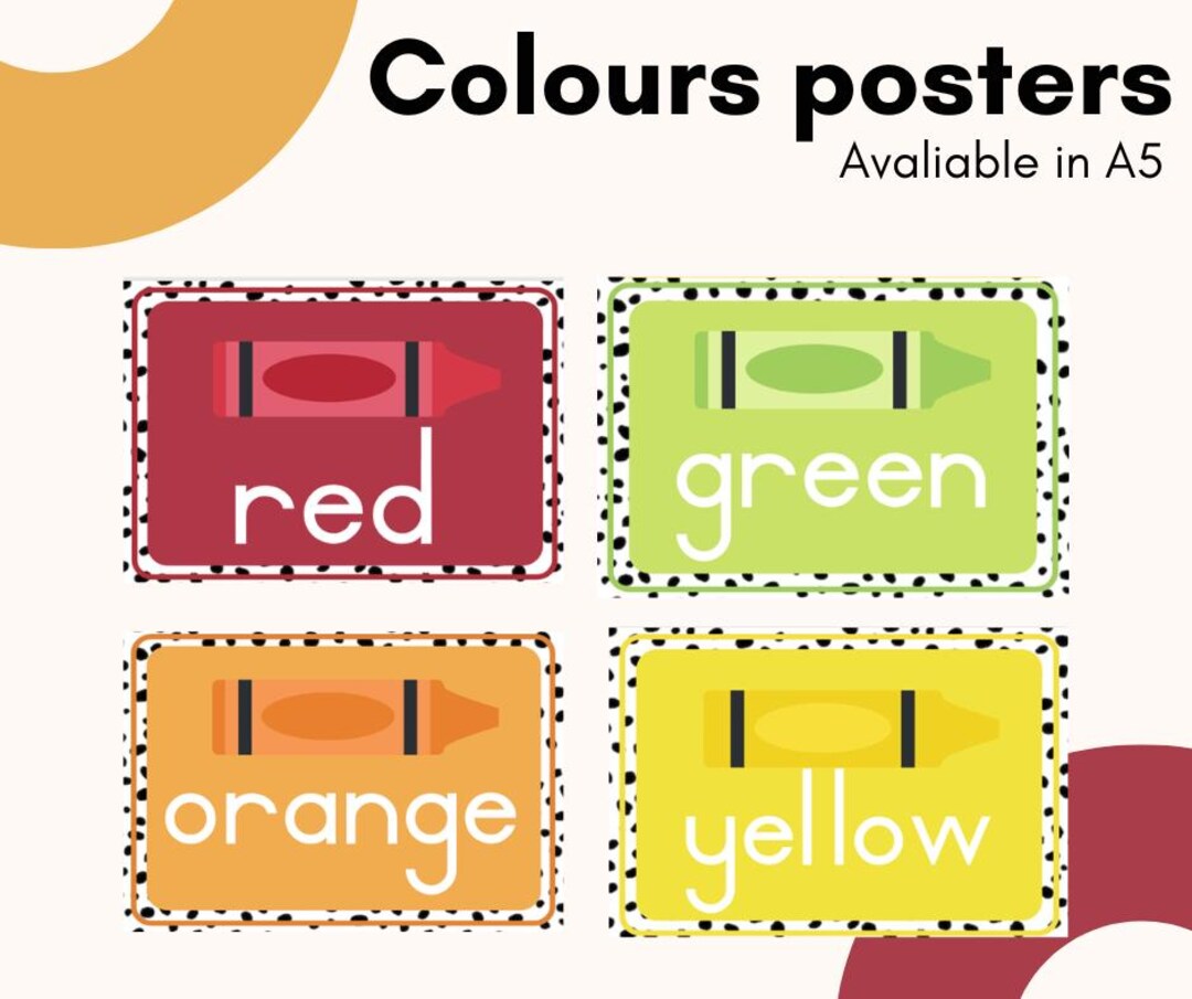 Spotty Colour Posters - Etsy