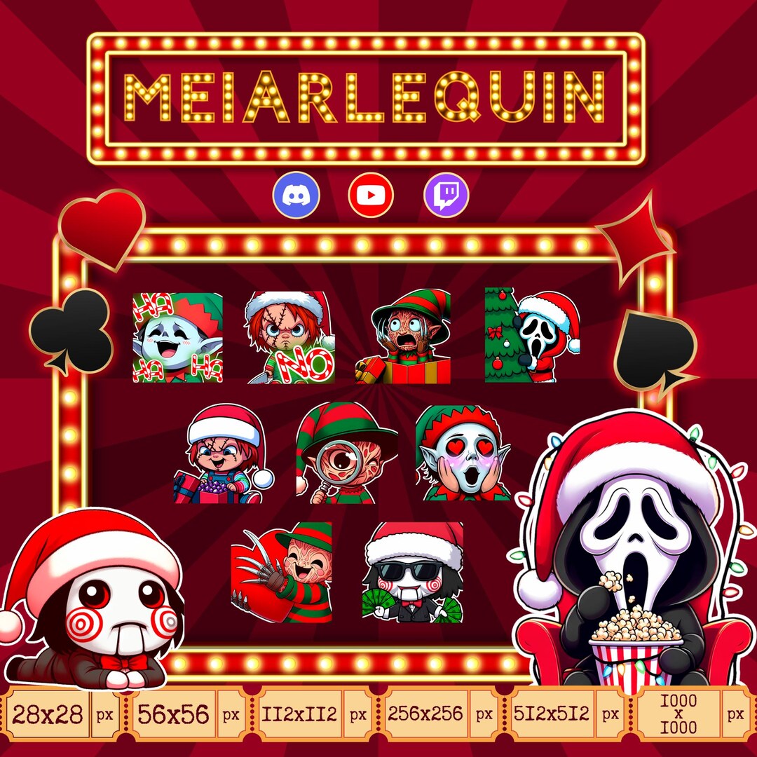 41 Halloween Emotes Special Christmas by Horror Movies for Twitch ...