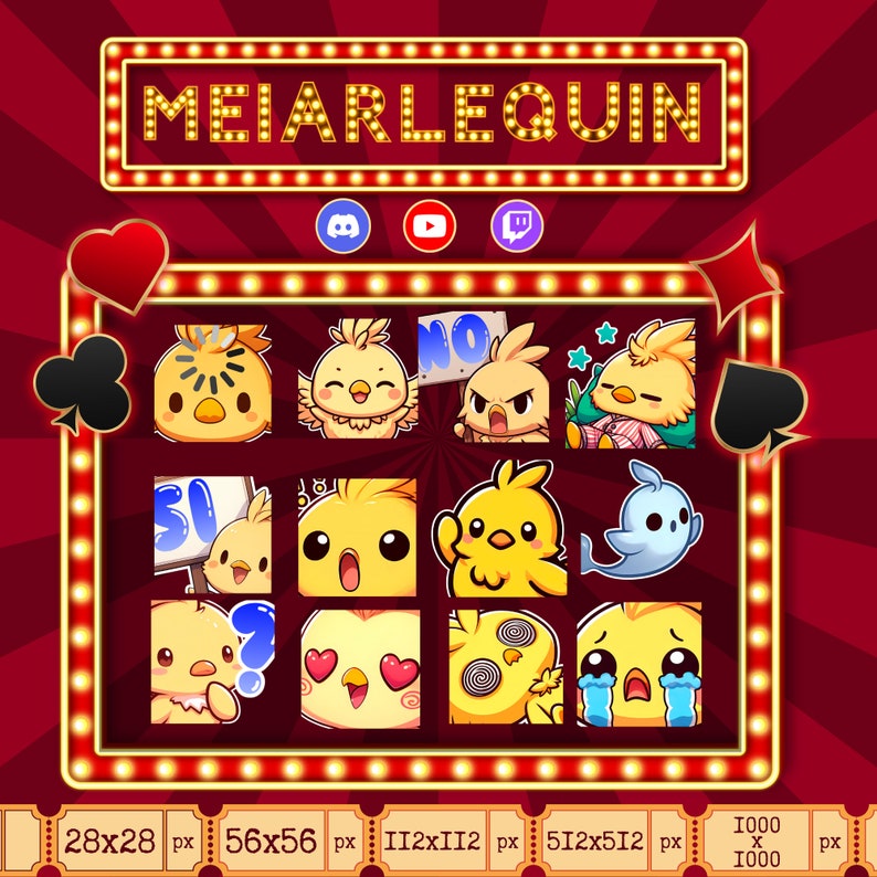 Ultimate Mega Emote Bundle – 35 Chocobo-style Icons for Twitch ...