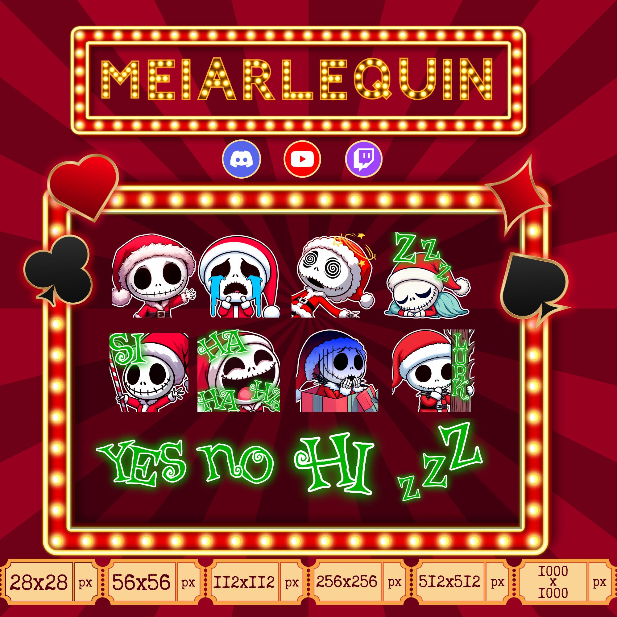 33 Jack Skellington Emotes Special Christmas, for Twitch, Discord ...