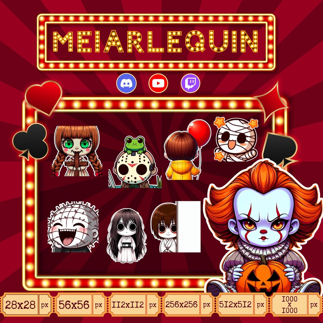 47 Halloween Clasics Films Horror, Mega Pack Emotes Spooky Cute, for ...