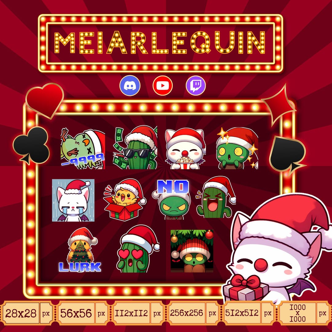 32 Final Fantasy Special Xmas Emotes for Twitch, Discord, Youtube - Etsy