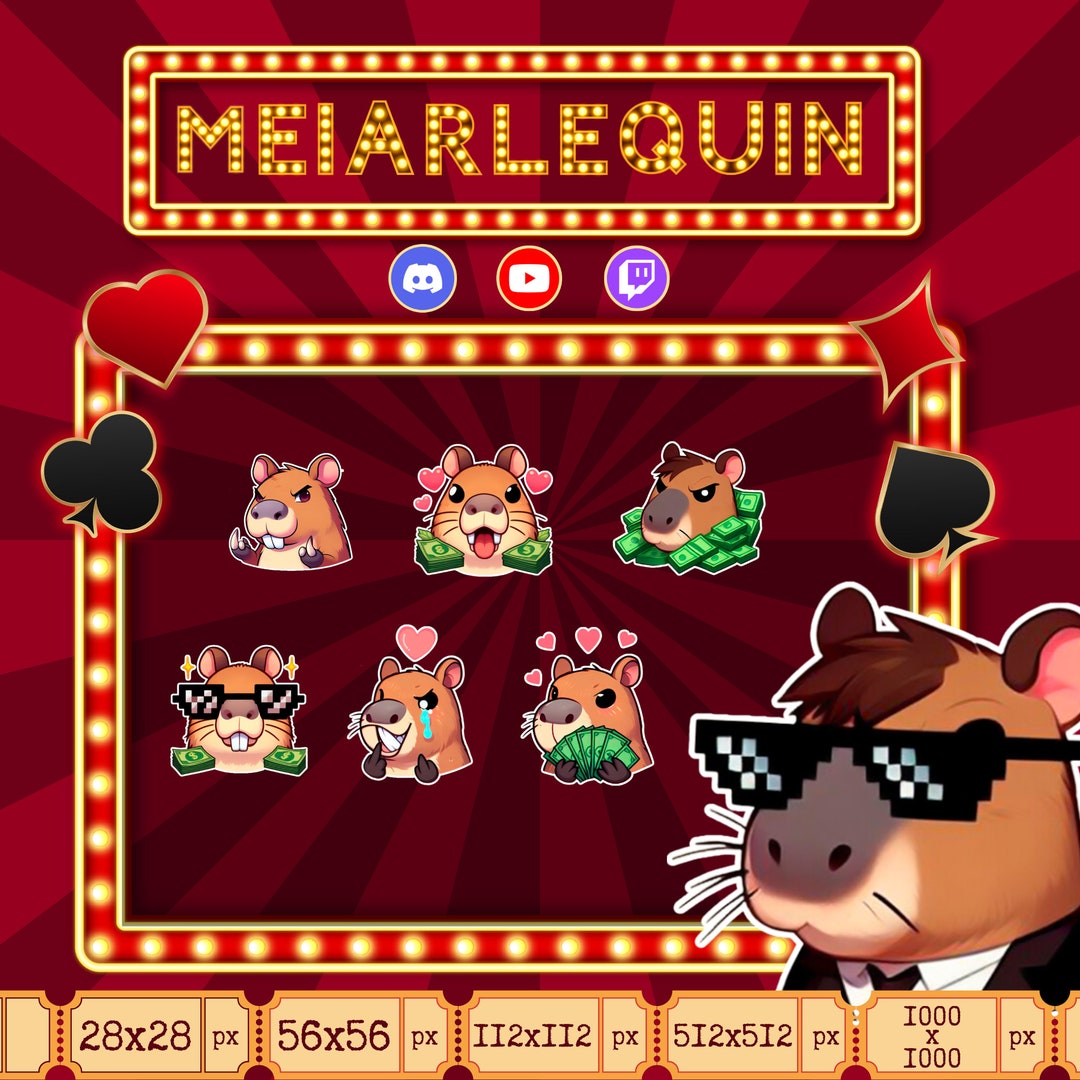 Emotes Capybara Angry for Twitch, Discord. - Etsy
