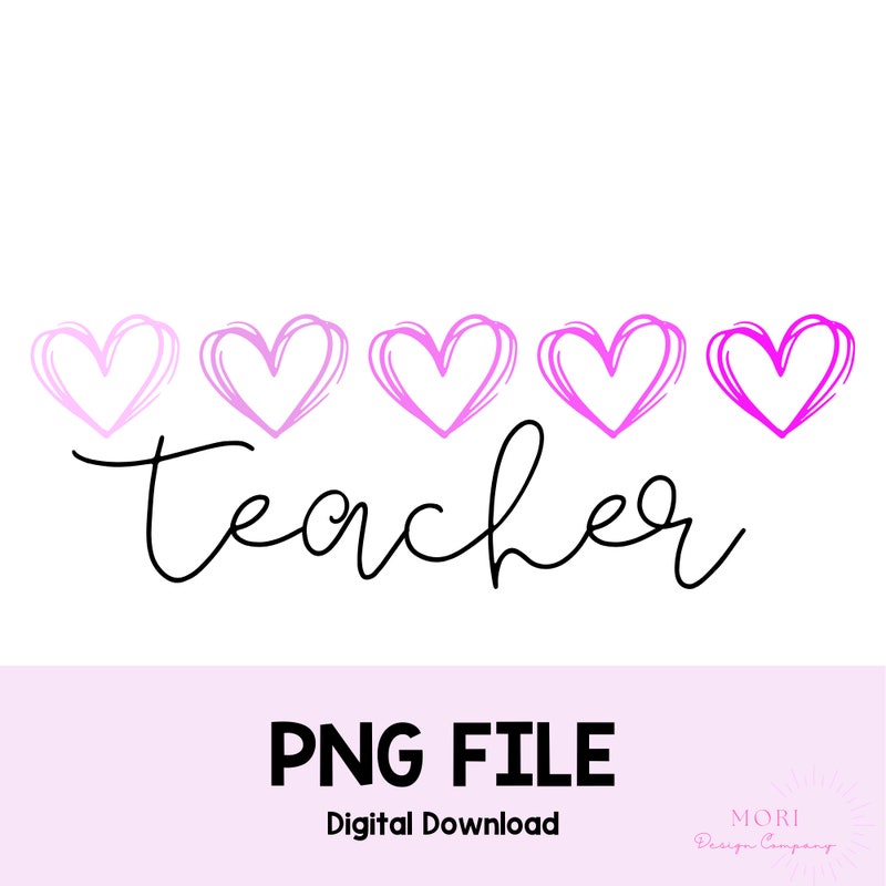 Teacher Heart - Etsy