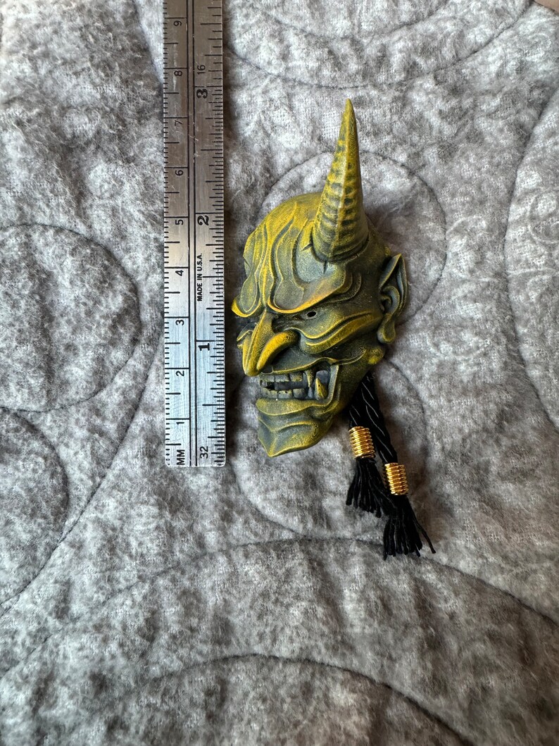 Hannya Mask Magnet, 3D Magnet, Resin, Japanese Traditional Hannya Mask ...