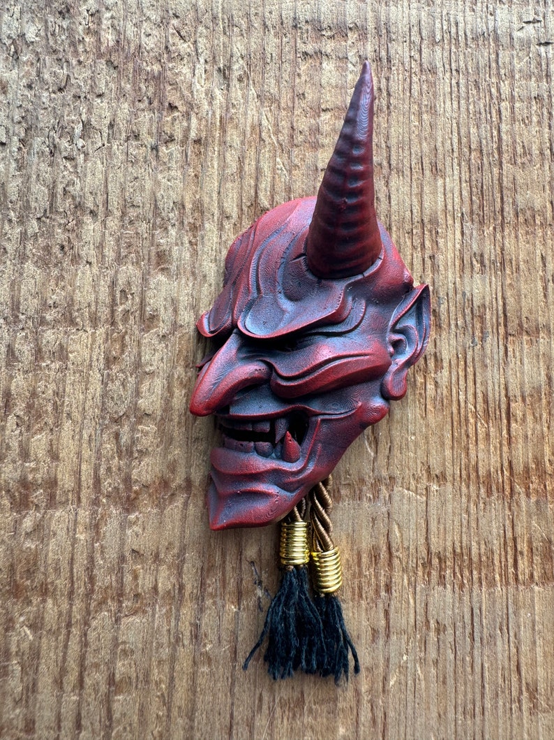 Hannya Mask Magnet, 3D Magnet, Resin, Japanese Traditional Hannya Mask ...