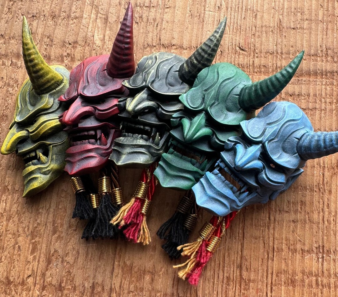 Hannya Mask Magnet, 3D Magnet, Resin, Japanese Traditional Hannya Mask ...