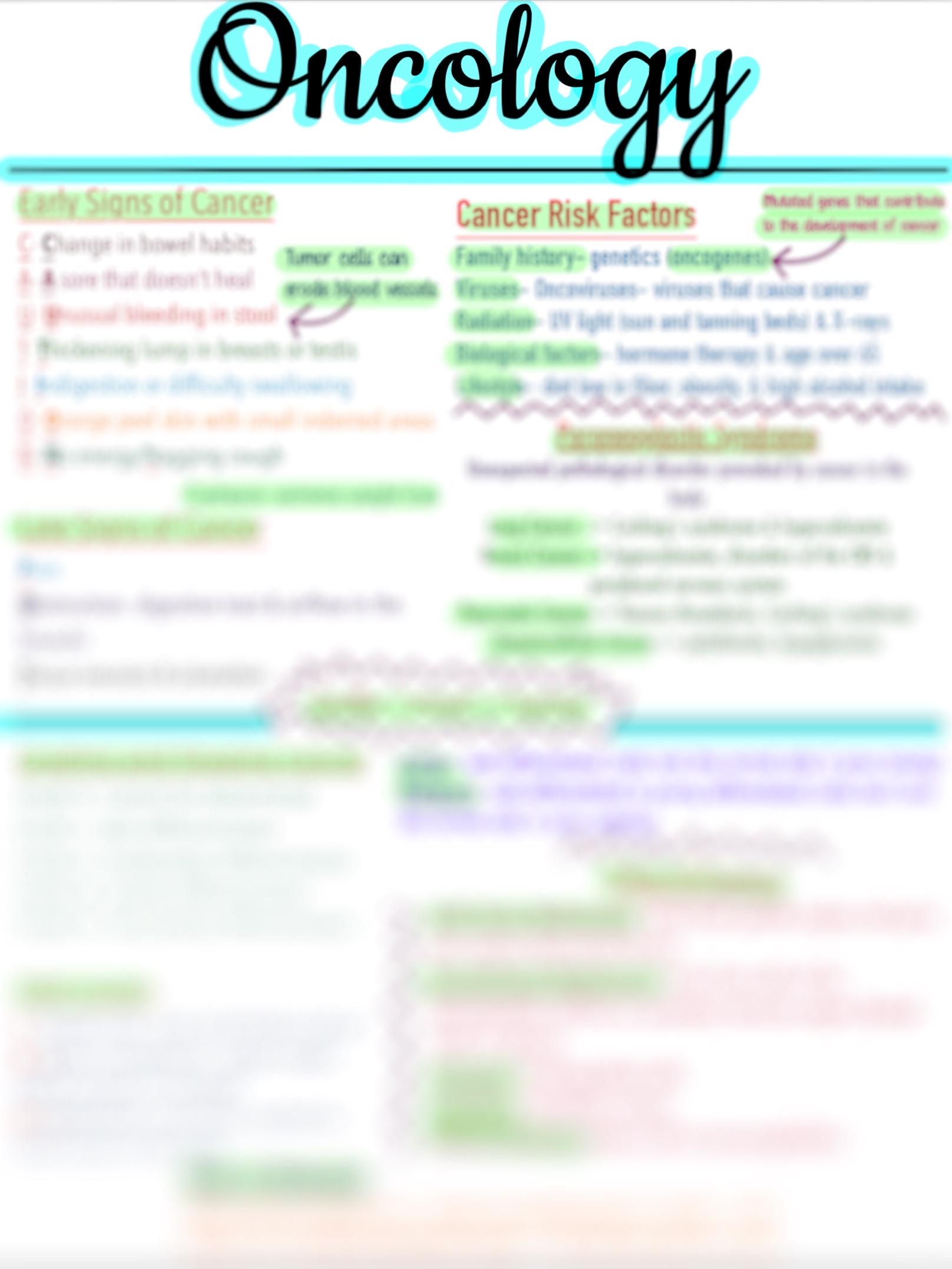 Med Surg Oncology Study Guide - Etsy