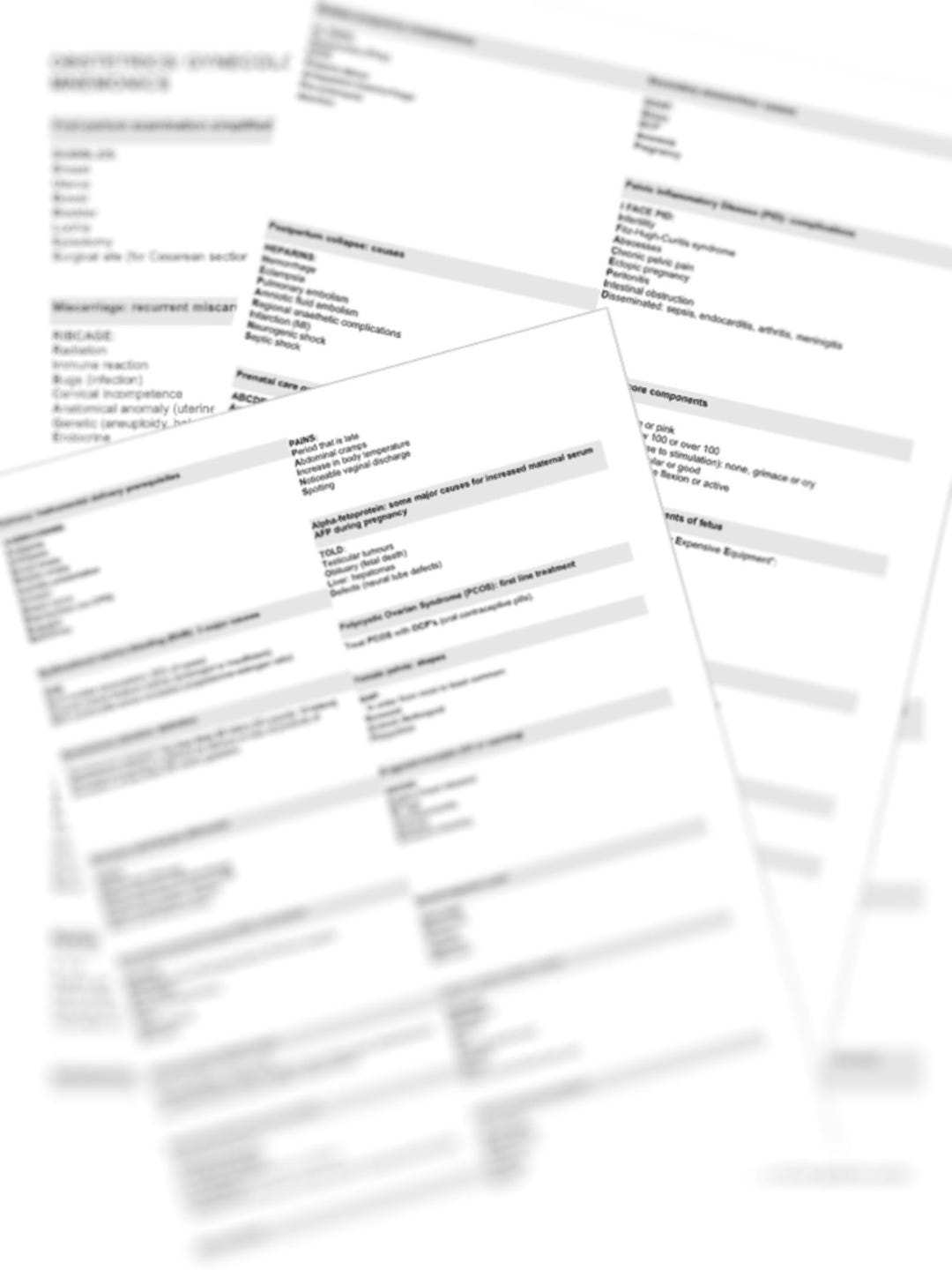 OBGYN Mnemonics Study Guide - Etsy