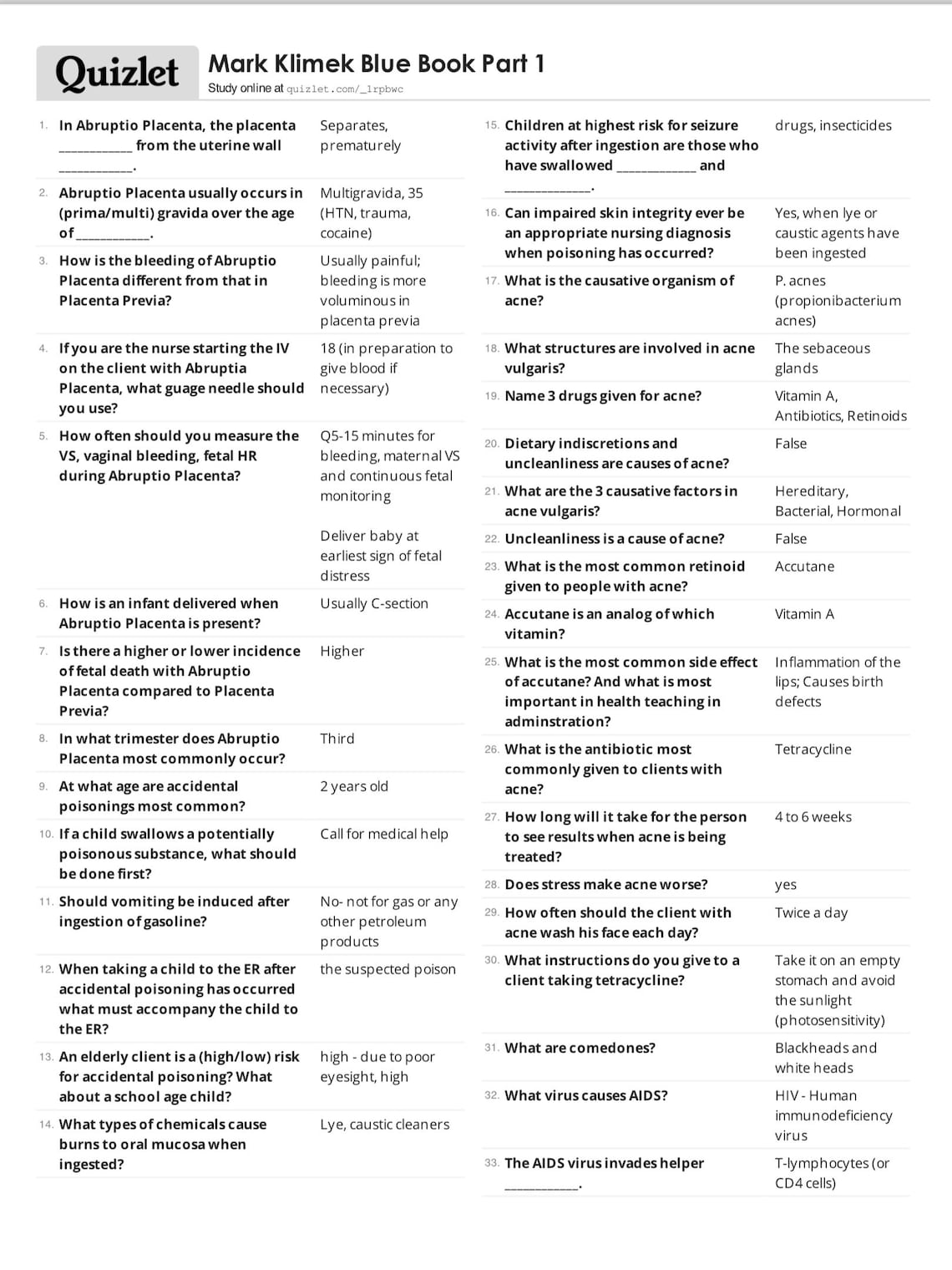 Complete Mark Klimek Study Guide for NCLEX Review - Etsy