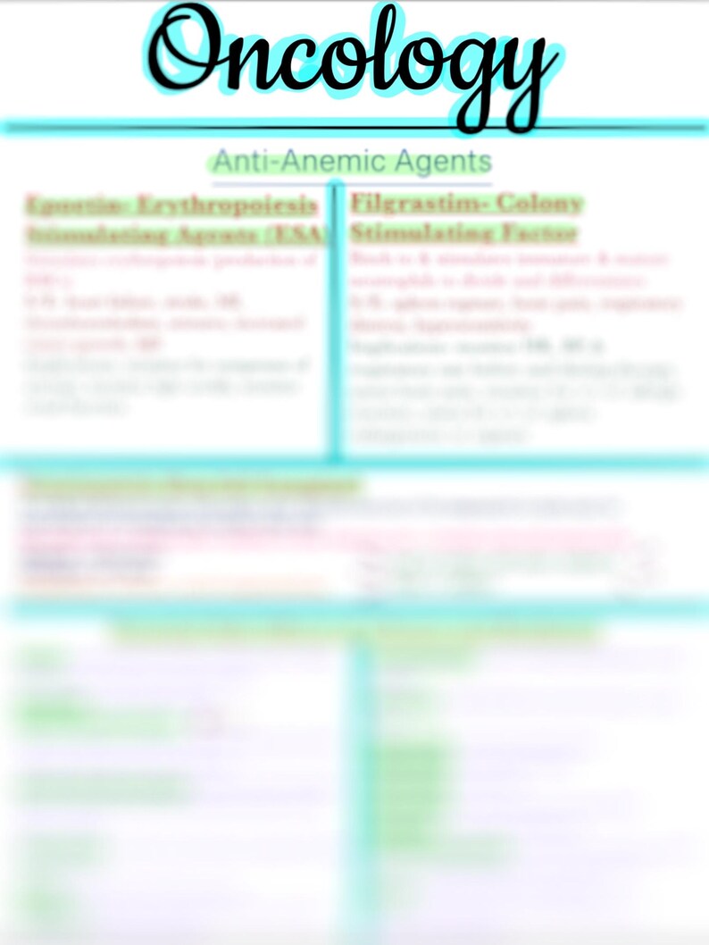 Med Surg Oncology Study Guide - Etsy