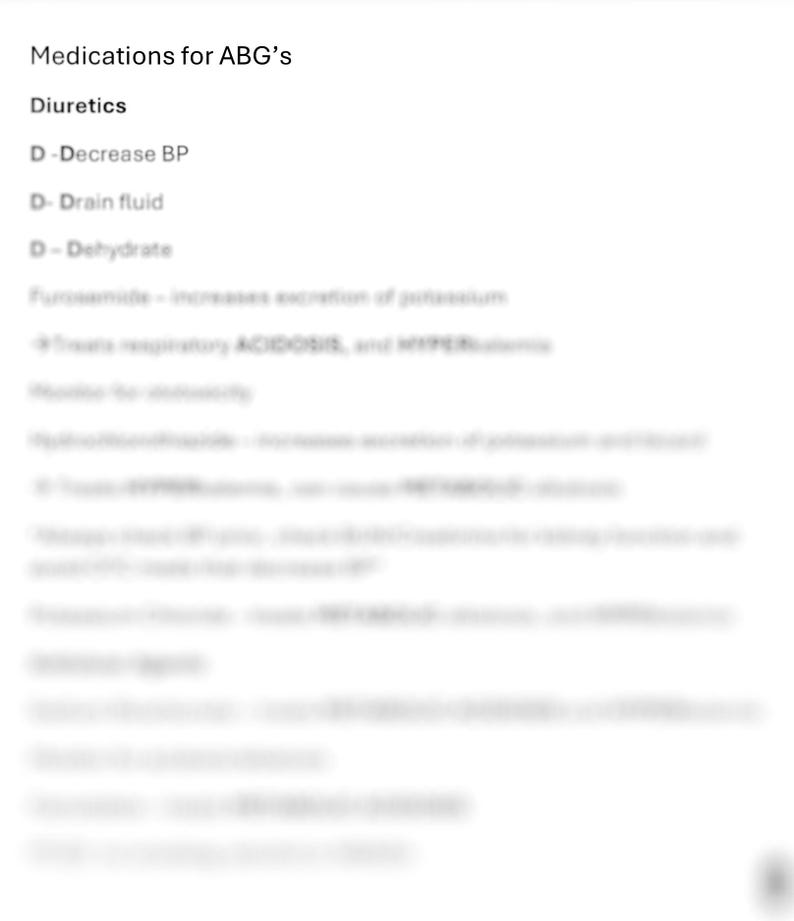 Med Surg Respiratory and ABG Study Guide - Etsy