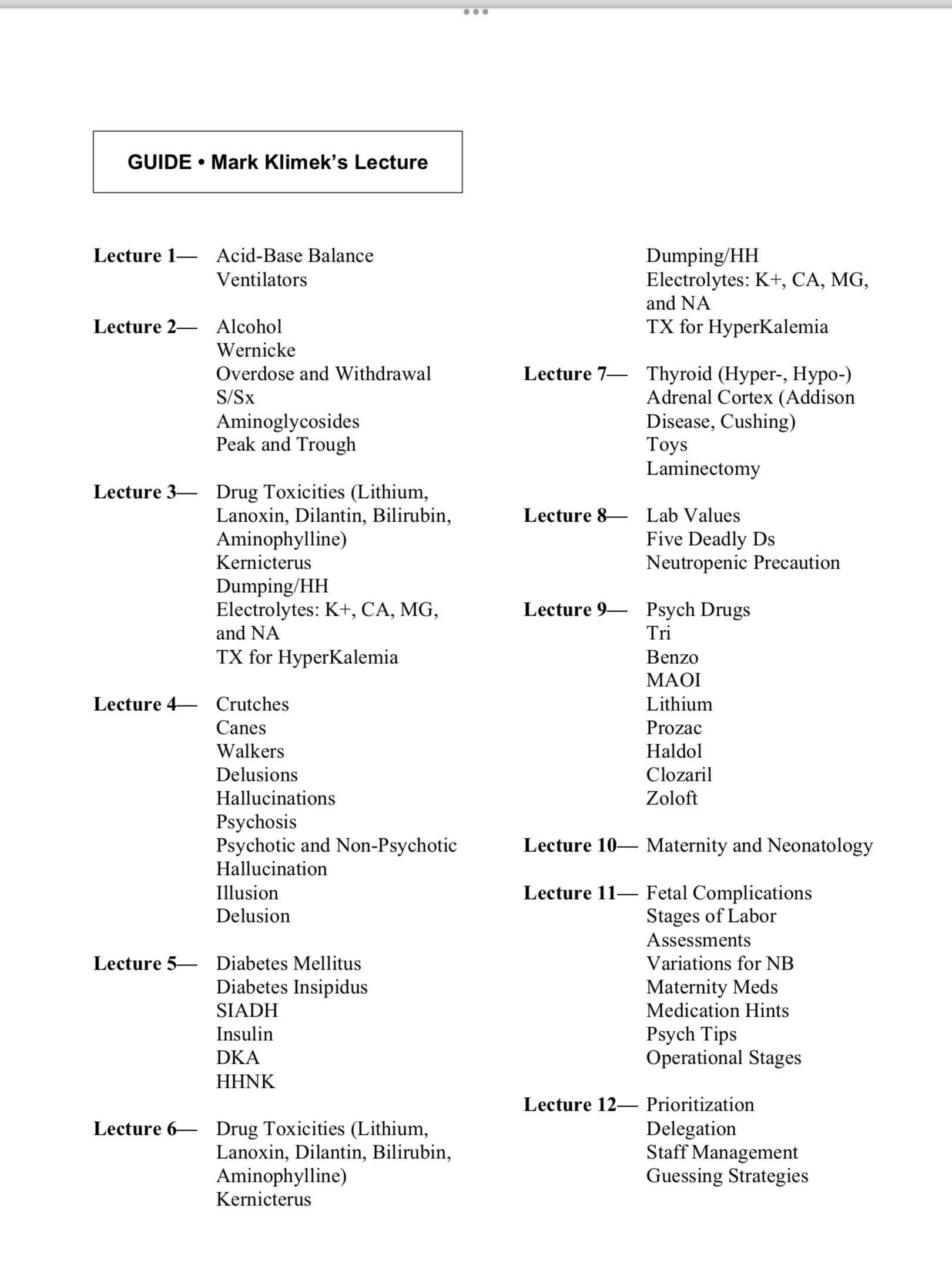 Complete Mark Klimek Study Guide for NCLEX Review - Etsy