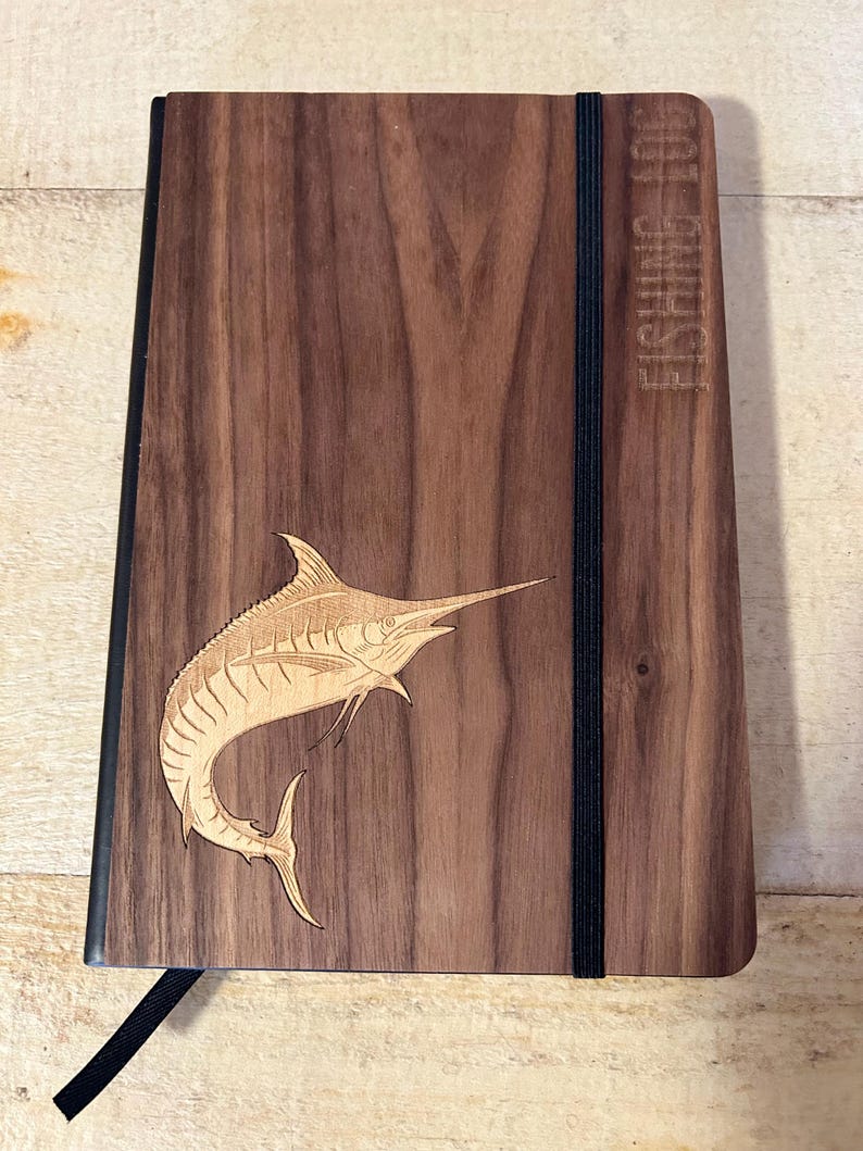 Personalized Wood Cover Fishing Specific Pages Fishing Log Journal ...