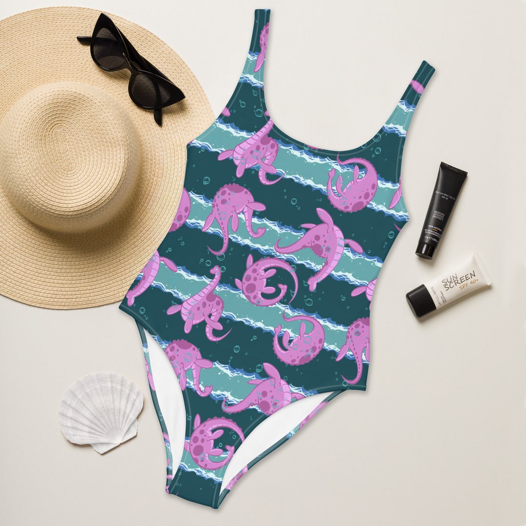 Loch Ness Monster One-piece Swimsuit, Nessie Swimsuit, Cryptid Swimwear ...