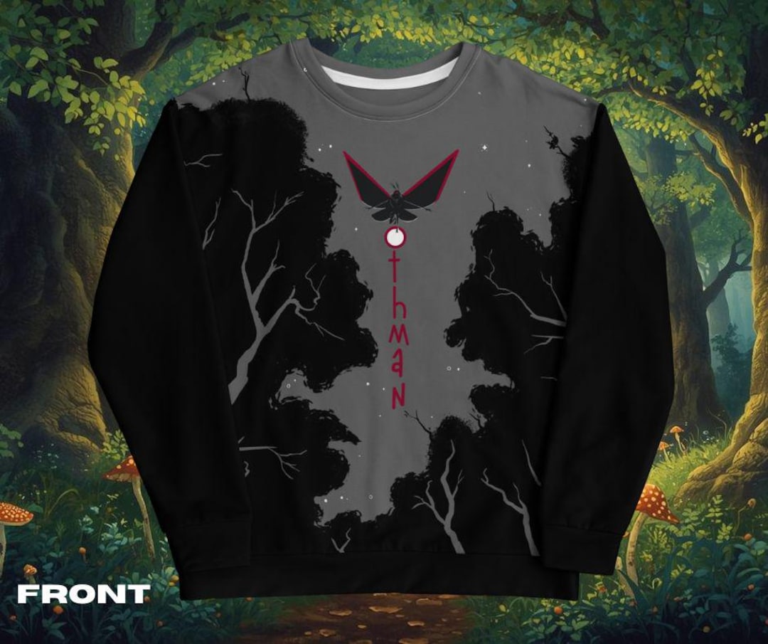 Mothman Moonlight Spooky Gift Pullover Eco-friendly Soft & Comfy ...