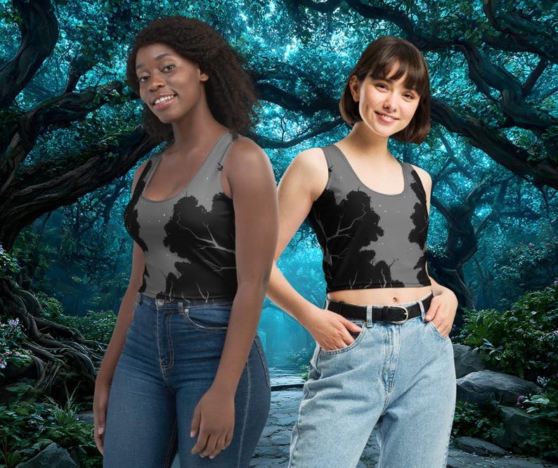 Mothman by Moonlight Body Hugging Tank Top: Comfy Cryptid Gift Crop Top ...
