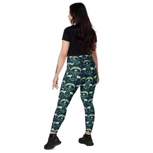 Celestial Eclipse, Lunar Moth Wear, Moon Lilly and Stars Leggings With ...