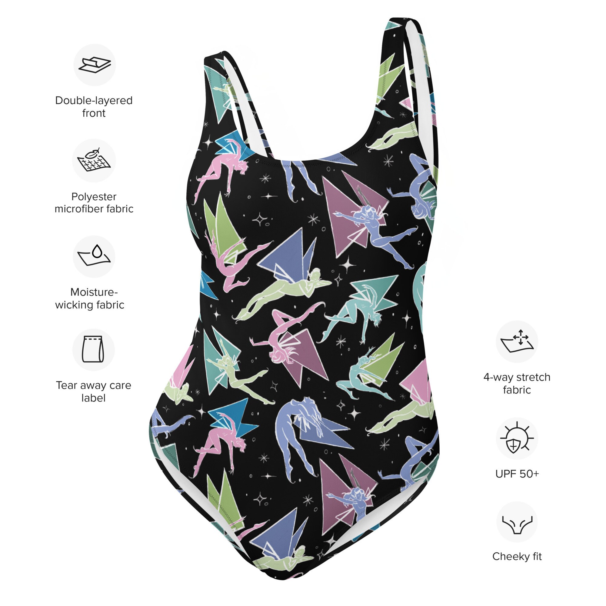 Pastel Pixie Dust One-piece Swimsuit, Fairy Swimwear, Fae One Piece - Etsy