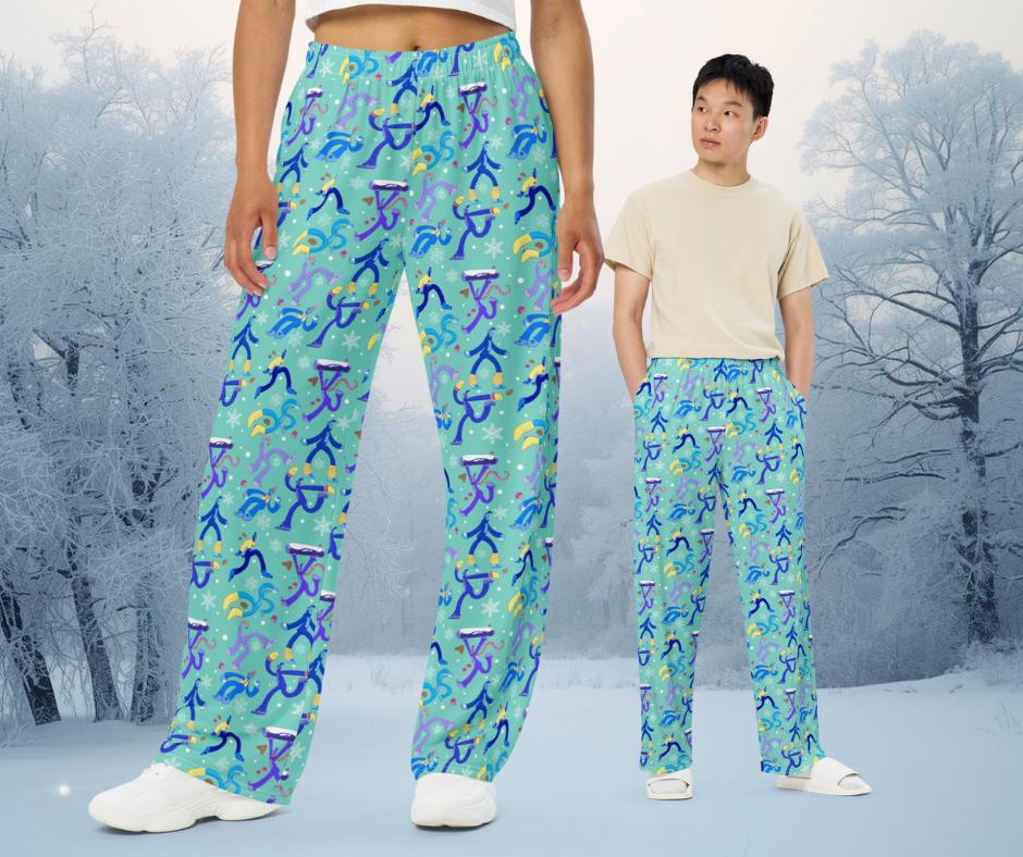 Abominable Snow Day Comfy Pajama Pants, Winter Cryptid Gift Yeti ...