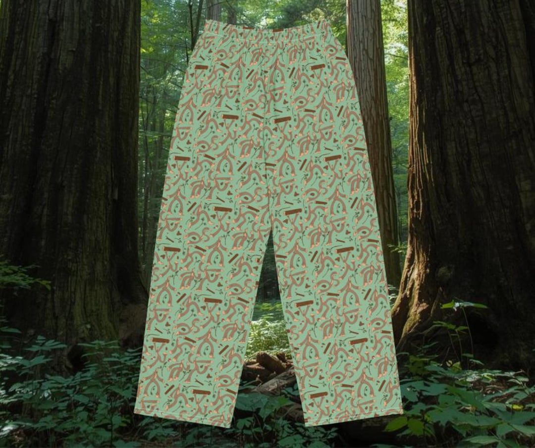 Bigfoot All-over Print Unisex Wide-leg Pants, Sasquatch Pjs, Cryptid ...