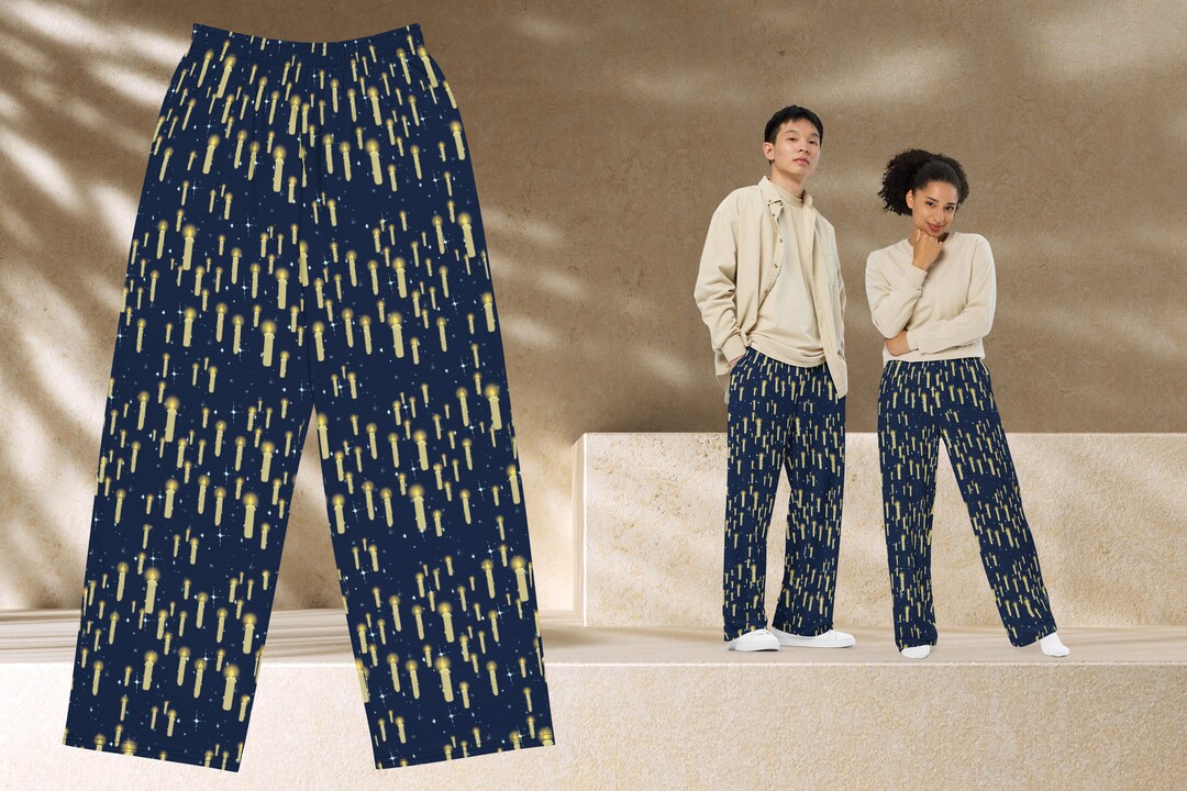 Floating Candles Wizarding All-over Print Unisex Wide-leg Pants, Witchy ...