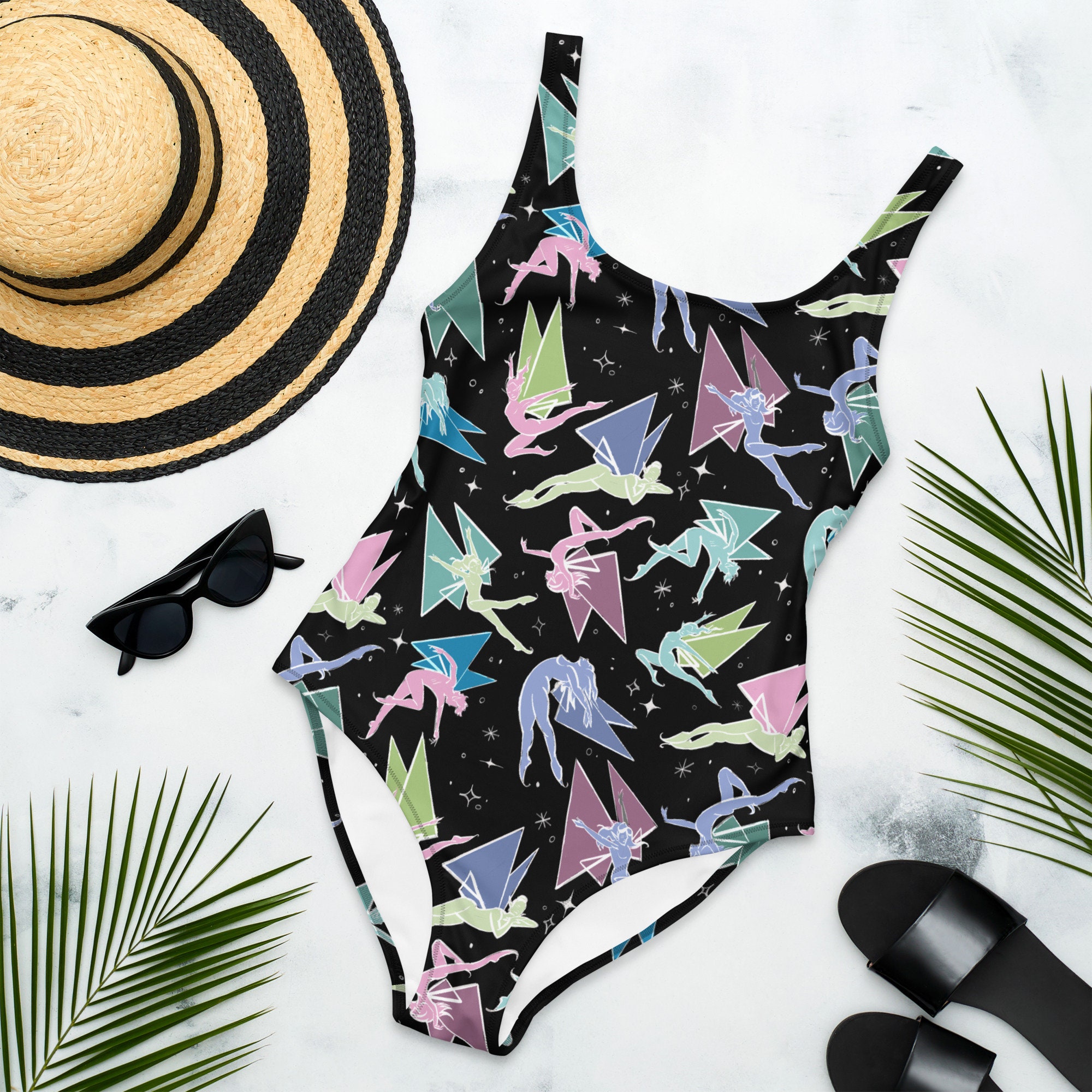 Pastel Pixie Dust One-piece Swimsuit, Fairy Swimwear, Fae One Piece - Etsy