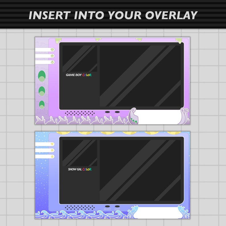 Pastel Gameboy Color Stream Overlay Inserts - Etsy
