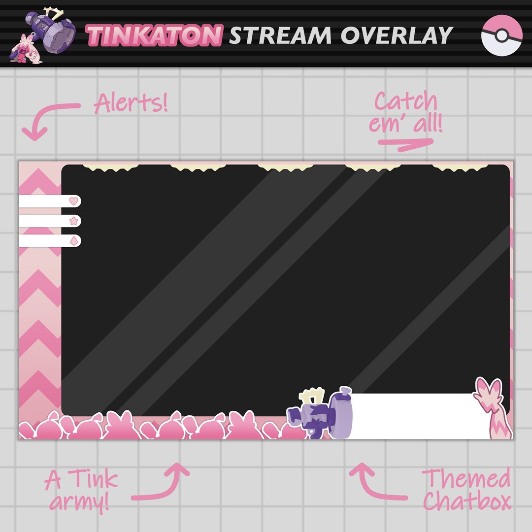 Tinkaton Pokemon Stream Overlay for Twitch! - Etsy