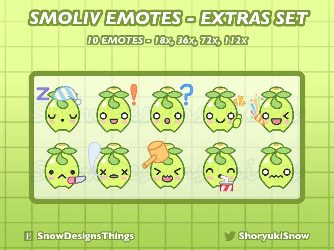 Smoliv Pokemon Emotes (extras Set) | Twitch, Youtube, and Discord ...