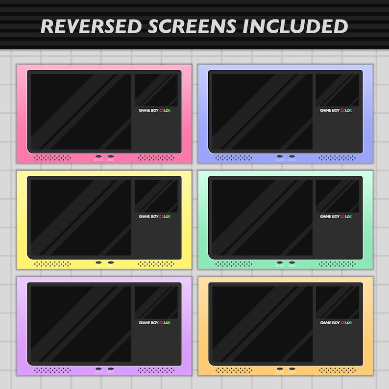 Pastel Gameboy Color Stream Overlay Inserts - Etsy