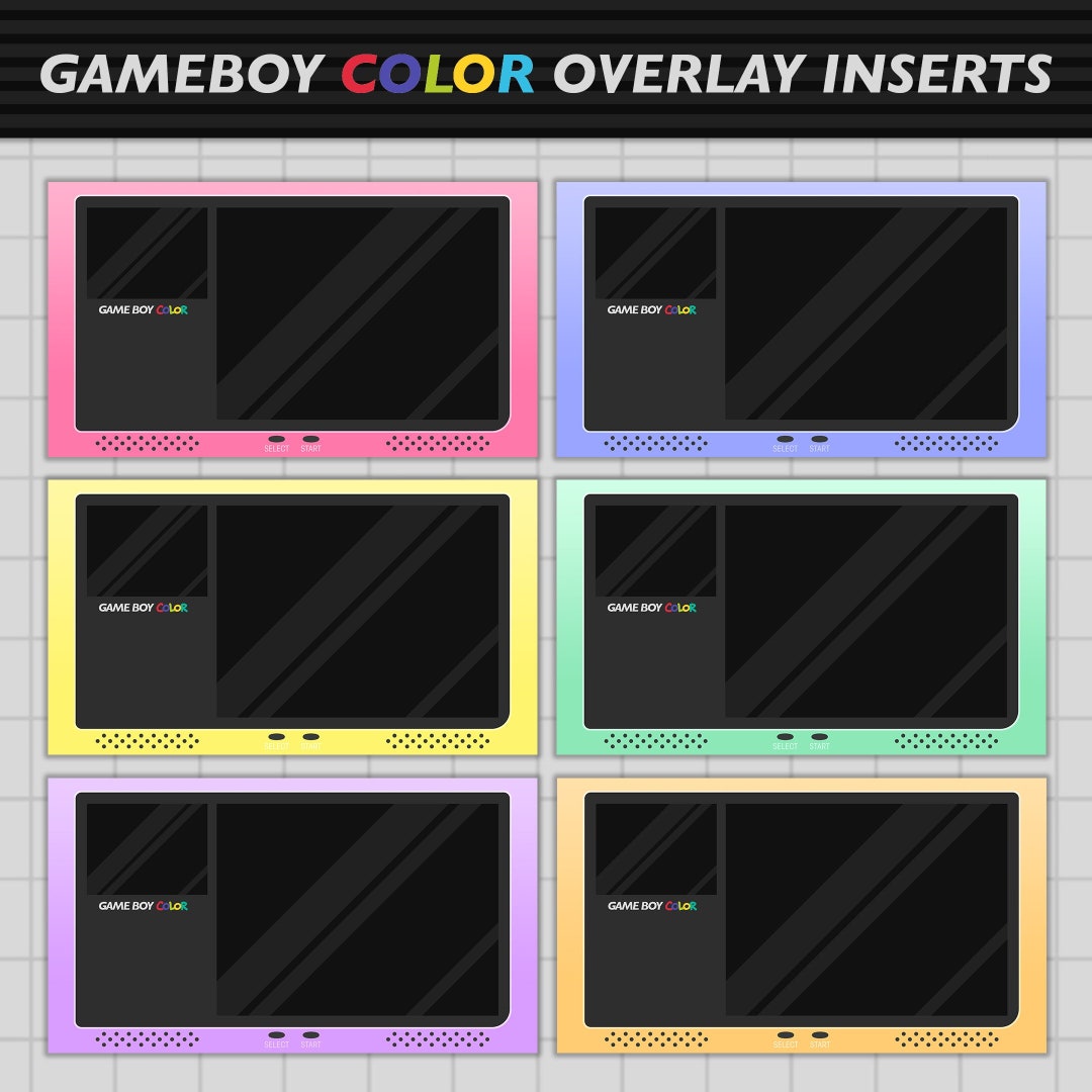 Pastel Gameboy Color Stream Overlay Inserts - Etsy