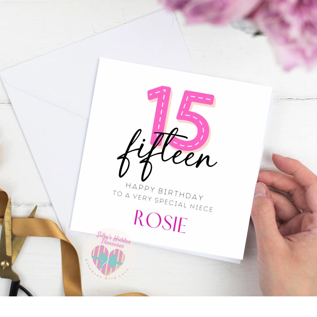 15th Birthday Card Girl - Etsy